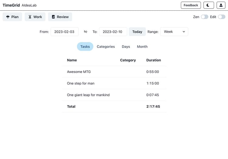 TimeGrid - Task & time organizer for teams